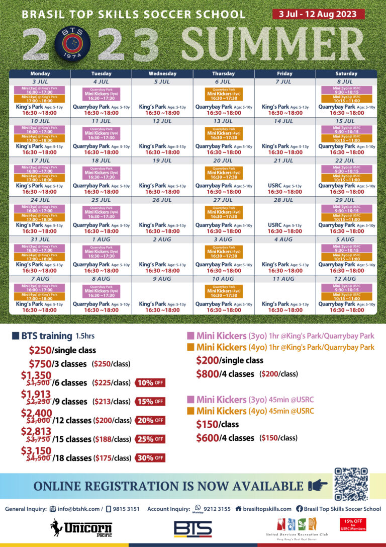 Brasil Top Skills Soccer School 2023 Summer Program registration is now open!!! | Brasil Top ...